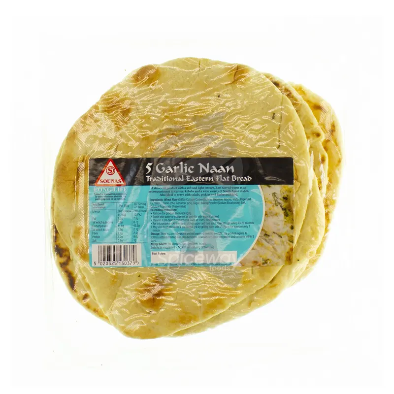 Sounas 5 Garlic Naan 500g^ – Spicewayfoods.com